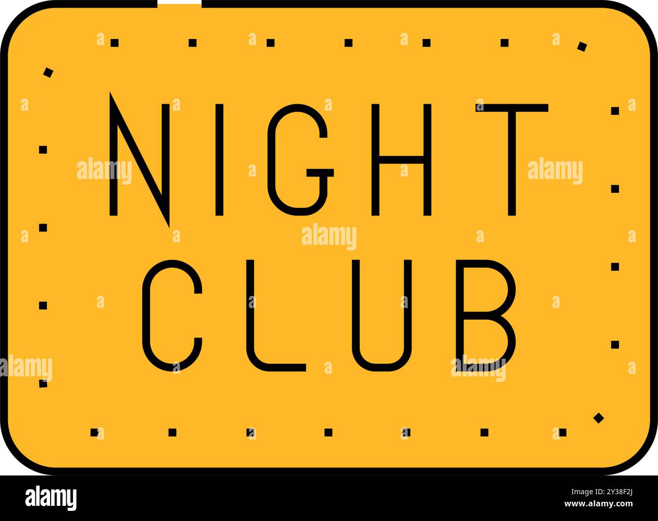 night club sign icon color illustration Stock Vector Image & Art - Alamy