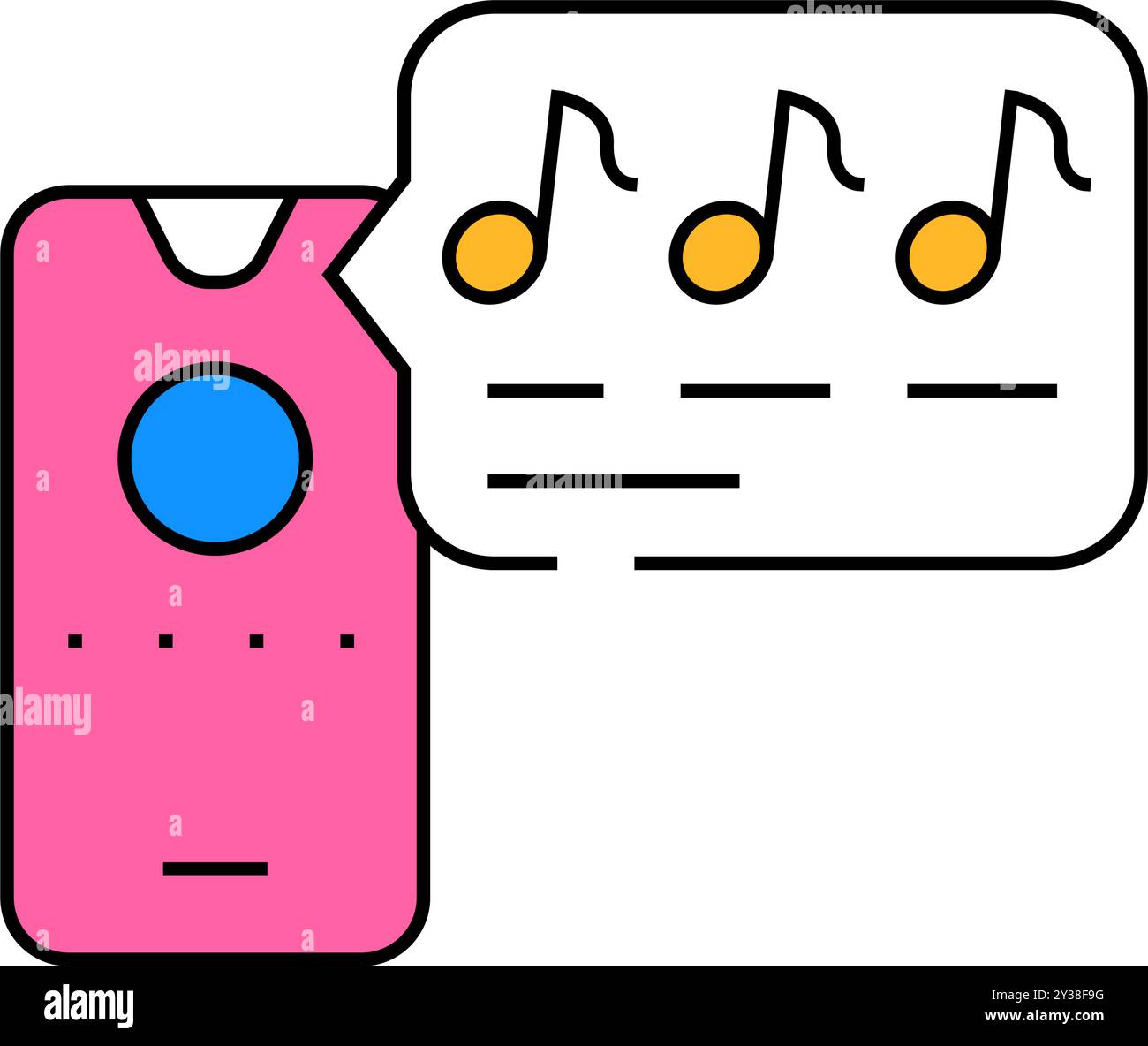 music waiting on ligne of call center icon color illustration Stock ...