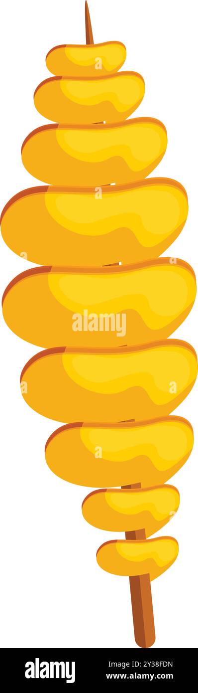 Golden crispy potato chips spinning Stock Vector Images - Alamy