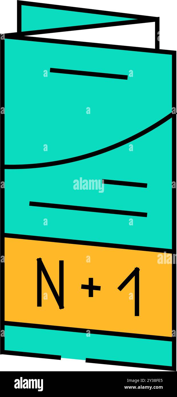 numbering booklet icon color illustration Stock Vector Image & Art - Alamy