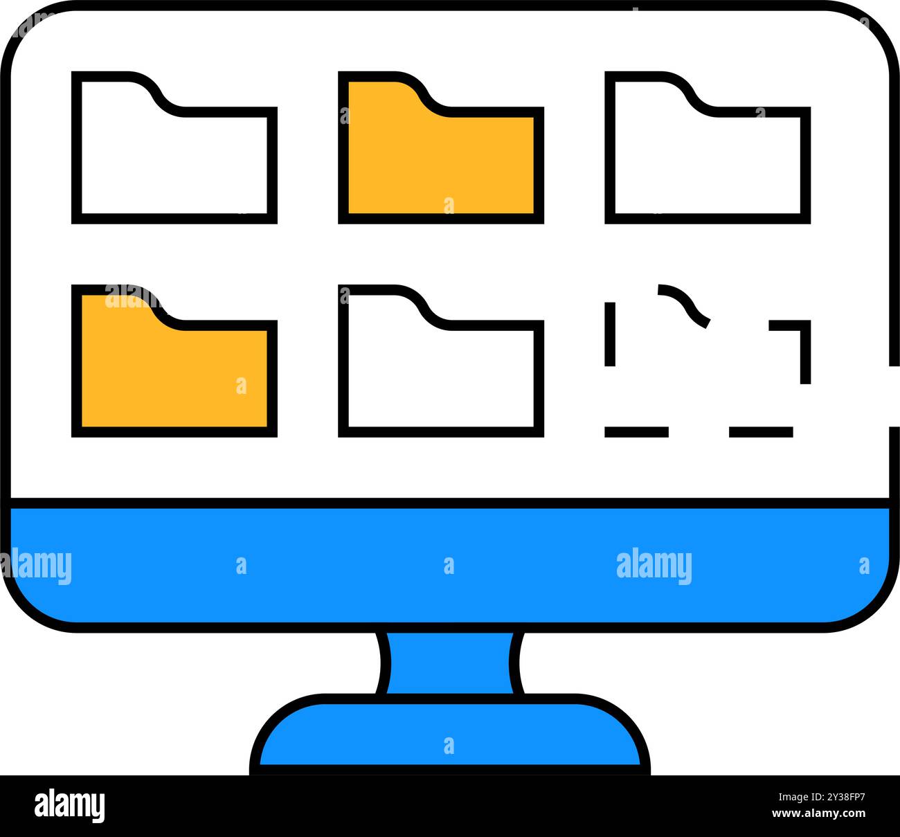 folders of operating system icon color illustration Stock Vector Image ...