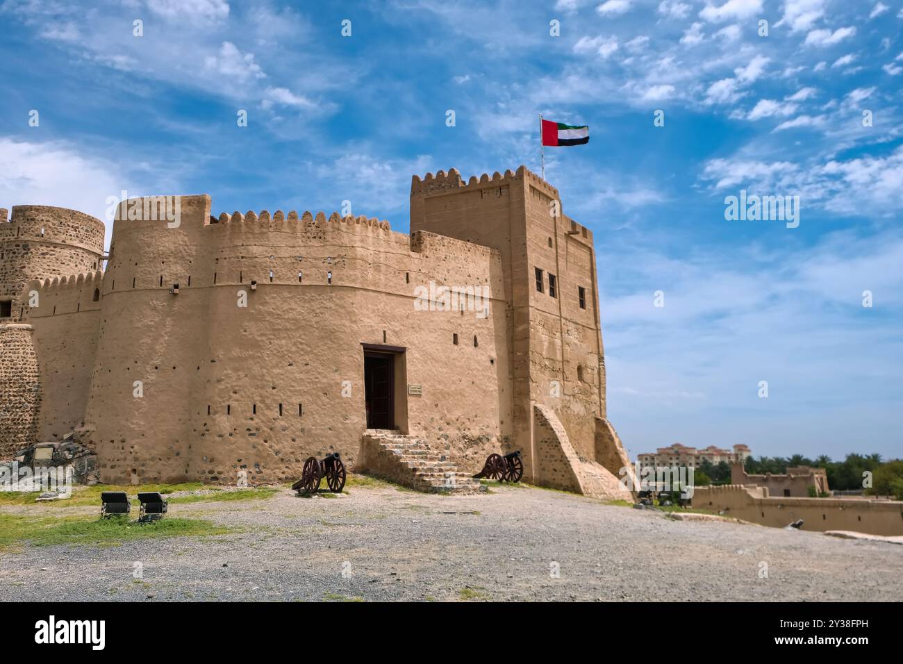 Historical medieval Fujairah Fort, heritage site and museum, popular ...