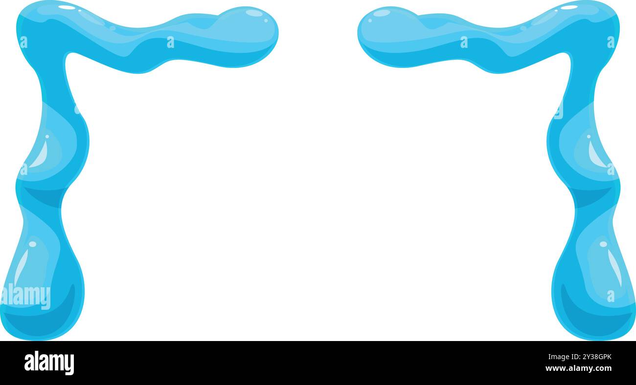 Blue paint drips on Stock Vector Images - Alamy