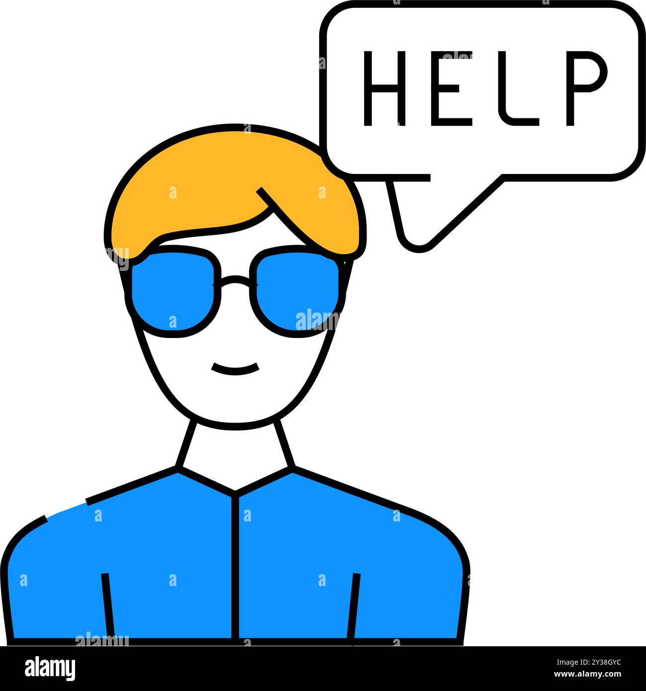 call for help icon color illustration Stock Vector Image & Art - Alamy