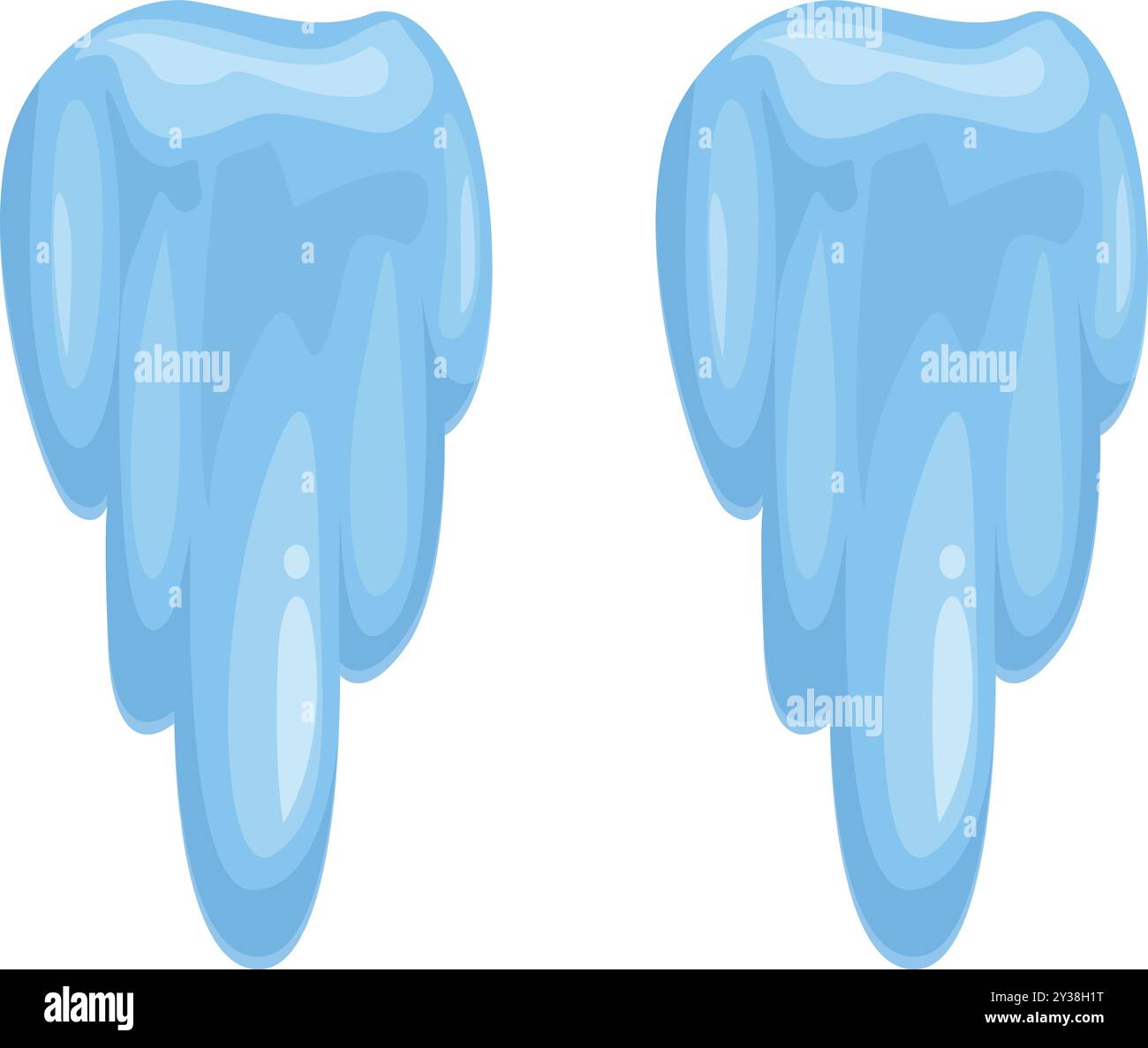Two cartoon illustrations of a dripping blue liquid Stock Vector Image ...