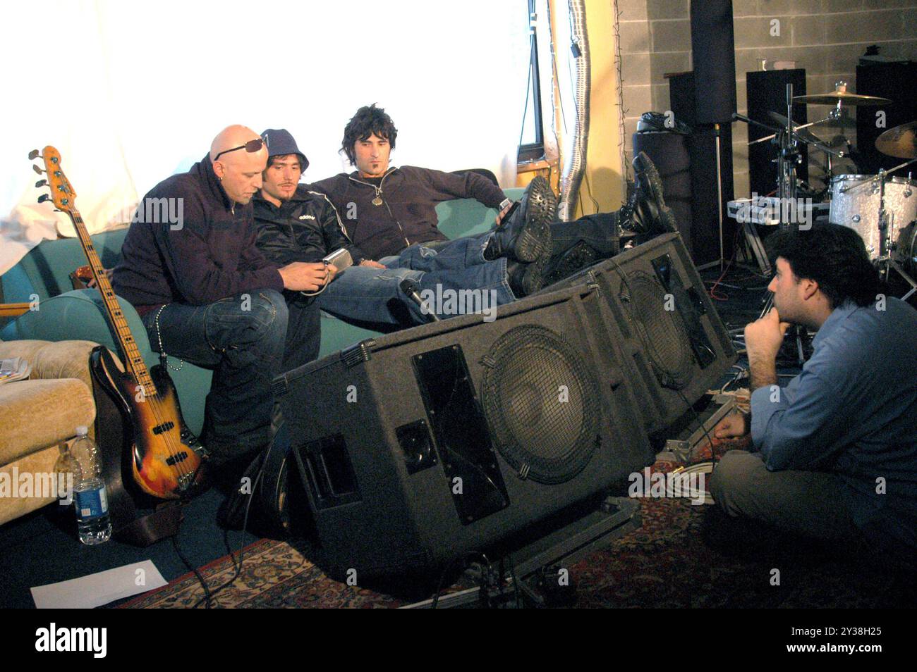 Arezzo Italy 13/03/2003:Negrita, Italian Rock band, during a video ...