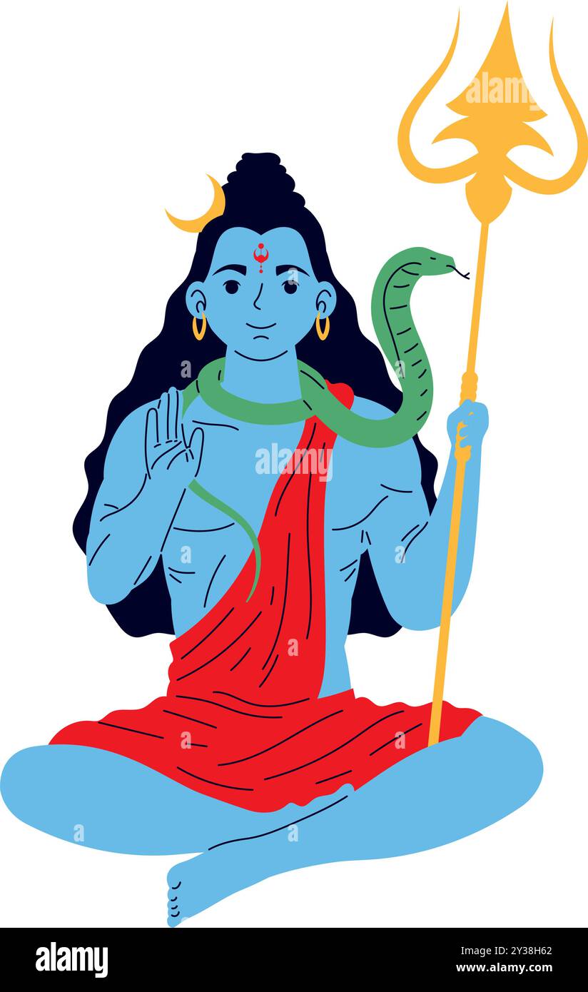 cartoon lord shiva Stock Vector Image & Art - Alamy
