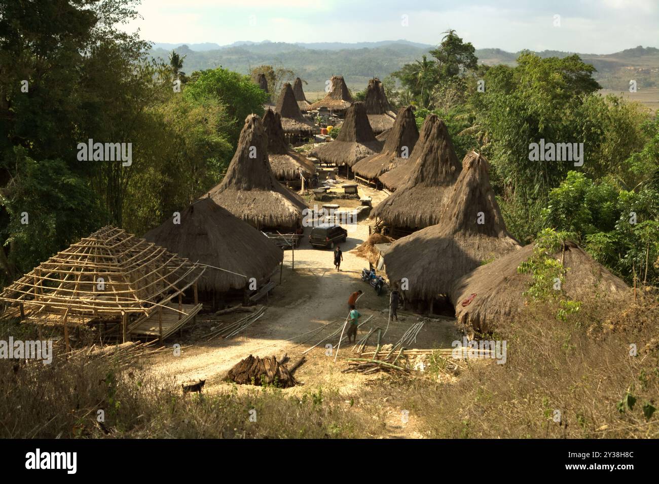 Sumbanese vernacular houses in the traditional village of Praijing in ...