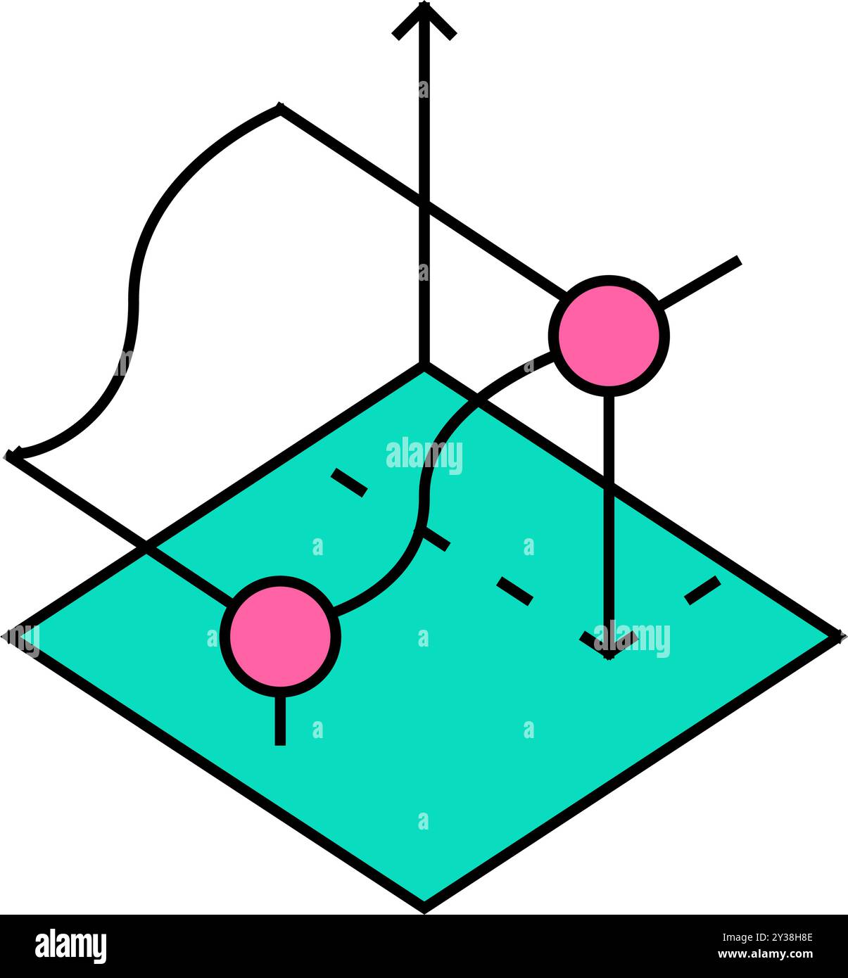 3d tracking flat icon color illustration Stock Vector Image & Art - Alamy