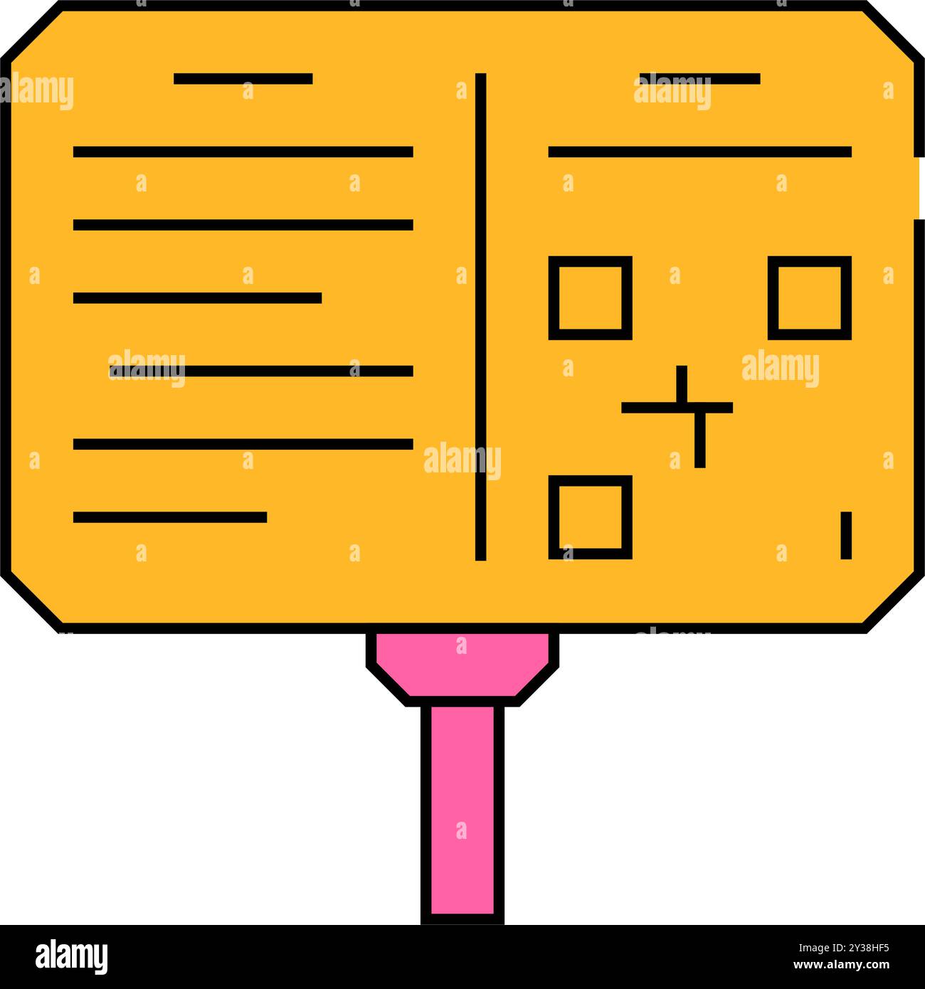 annotation plate museum exhibit icon color illustration Stock Vector ...