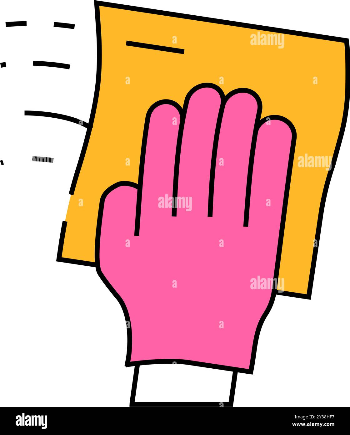 wiping dust with microfiber icon color illustration Stock Vector Image ...