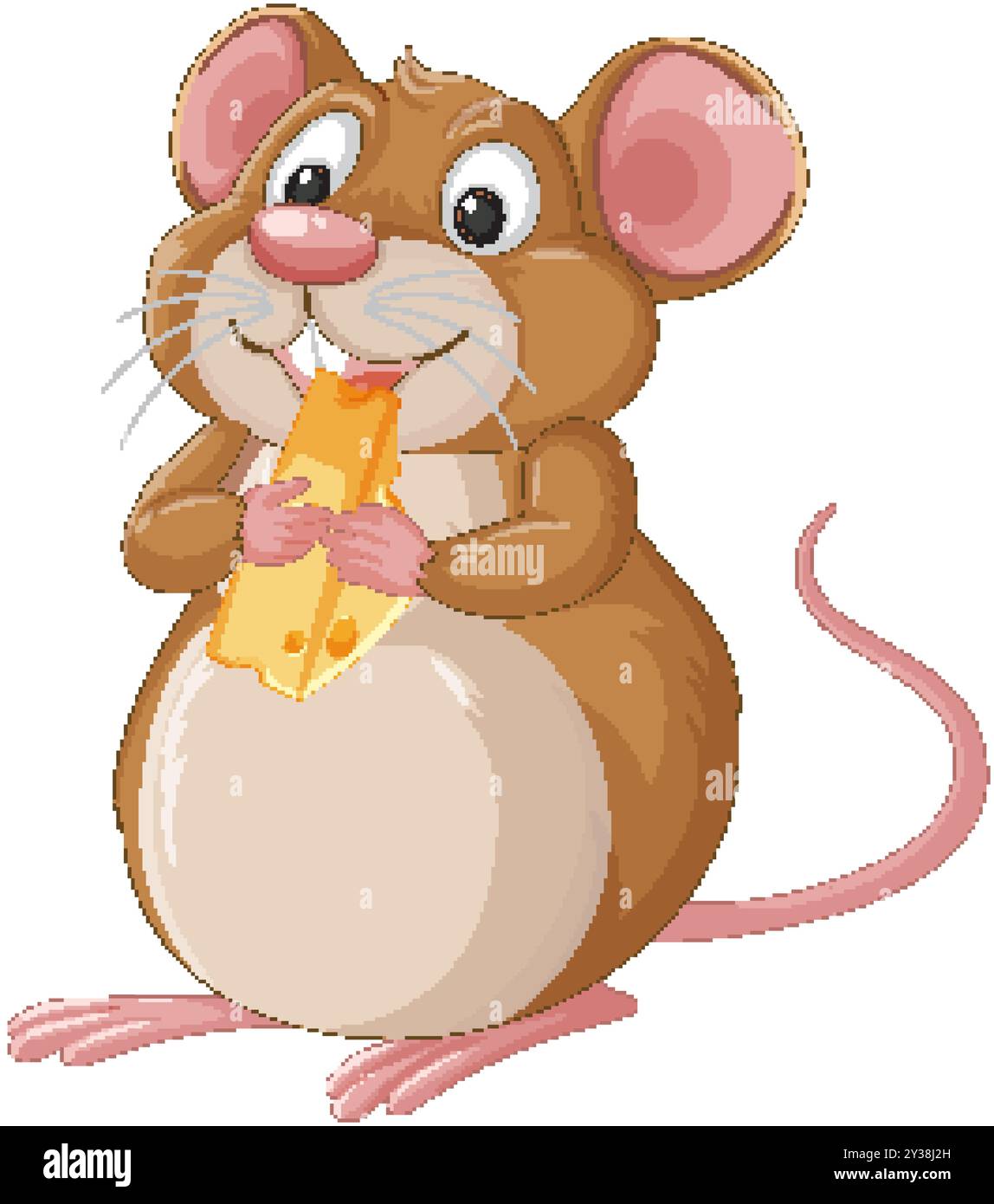 Cartoon mouse enjoying a piece of cheese Stock Vector Image & Art - Alamy