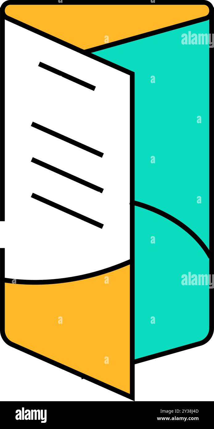 info booklet icon color illustration Stock Vector Image & Art - Alamy