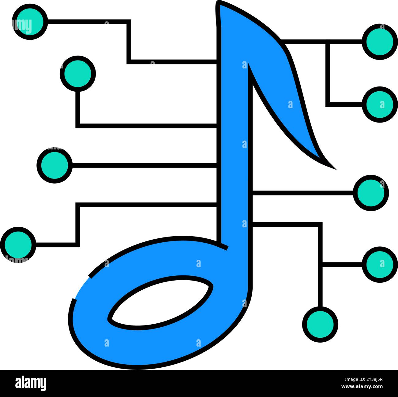 Speaker music neon digital Stock Vector Images - Alamy