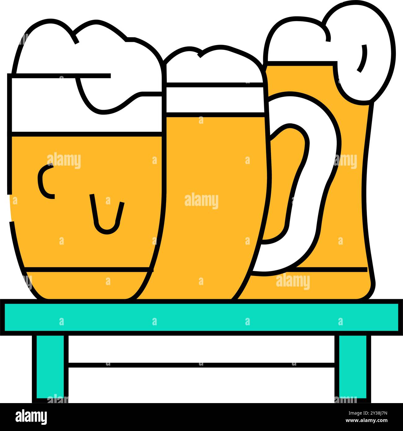 oktober fest beer festival event icon color illustration Stock Vector ...