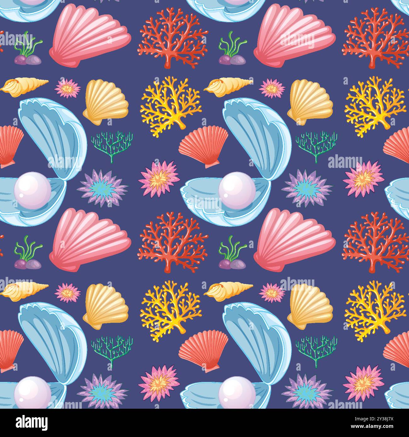 Vibrant shells Stock Vector Images - Alamy