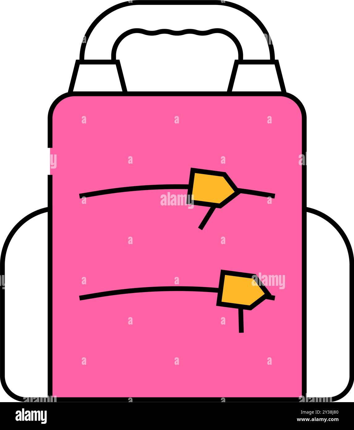 backpack lunchbox icon color illustration Stock Vector Image & Art - Alamy