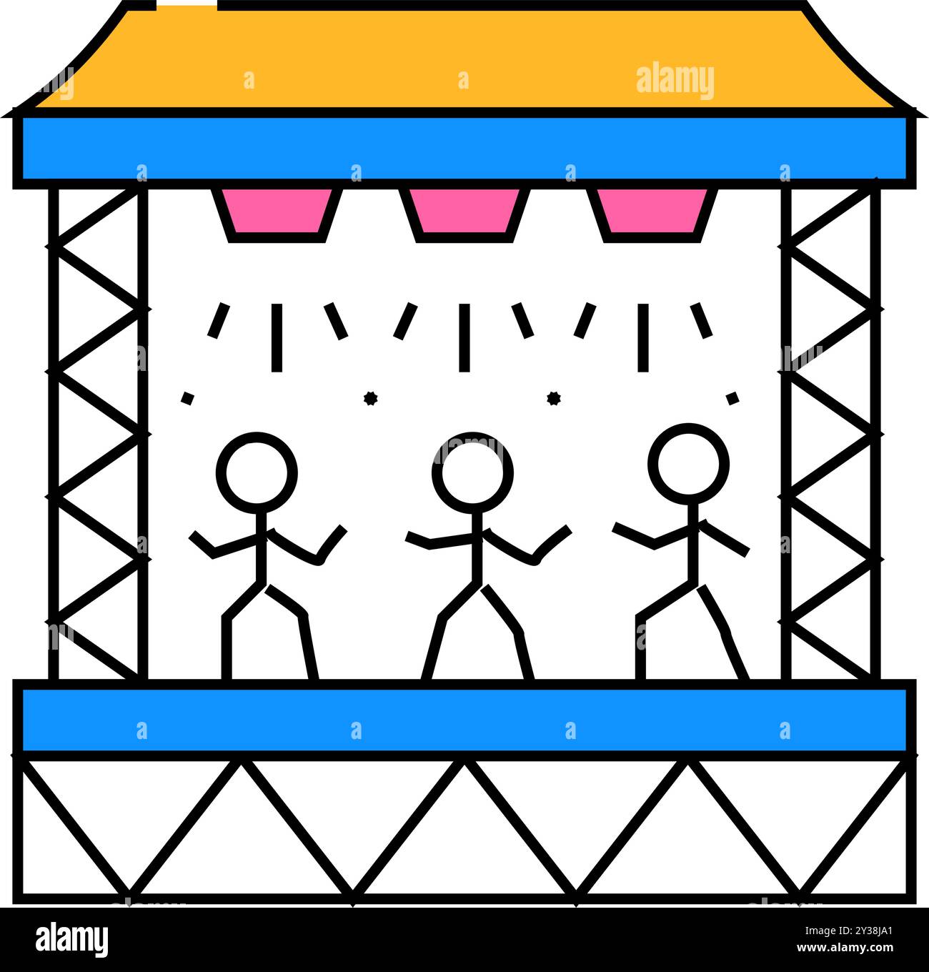 dancing scene icon color illustration Stock Vector Image & Art - Alamy