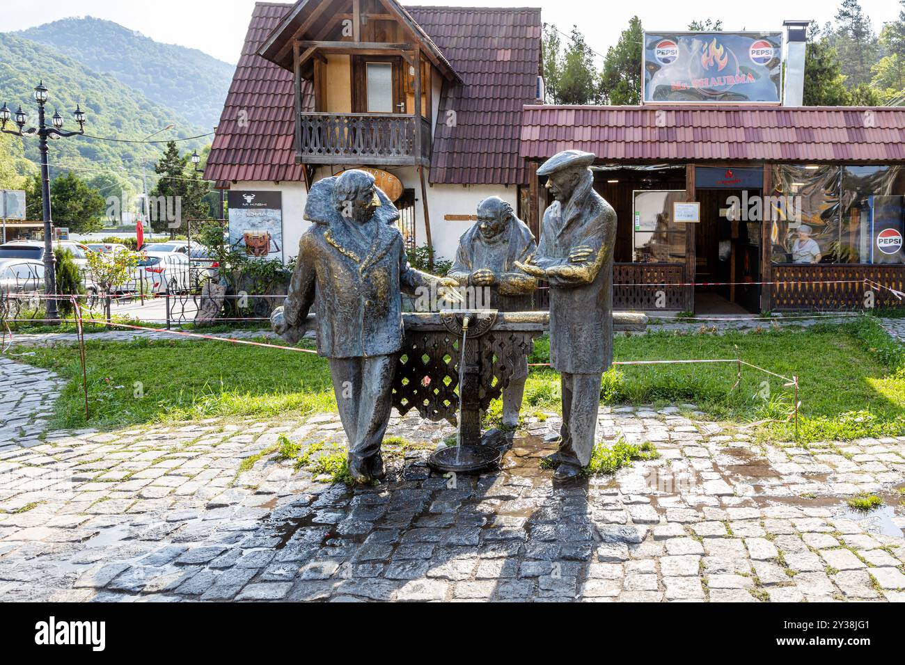 Dilijan, Armenia - July 6, 2024: Monument to characters of Soviet film ...