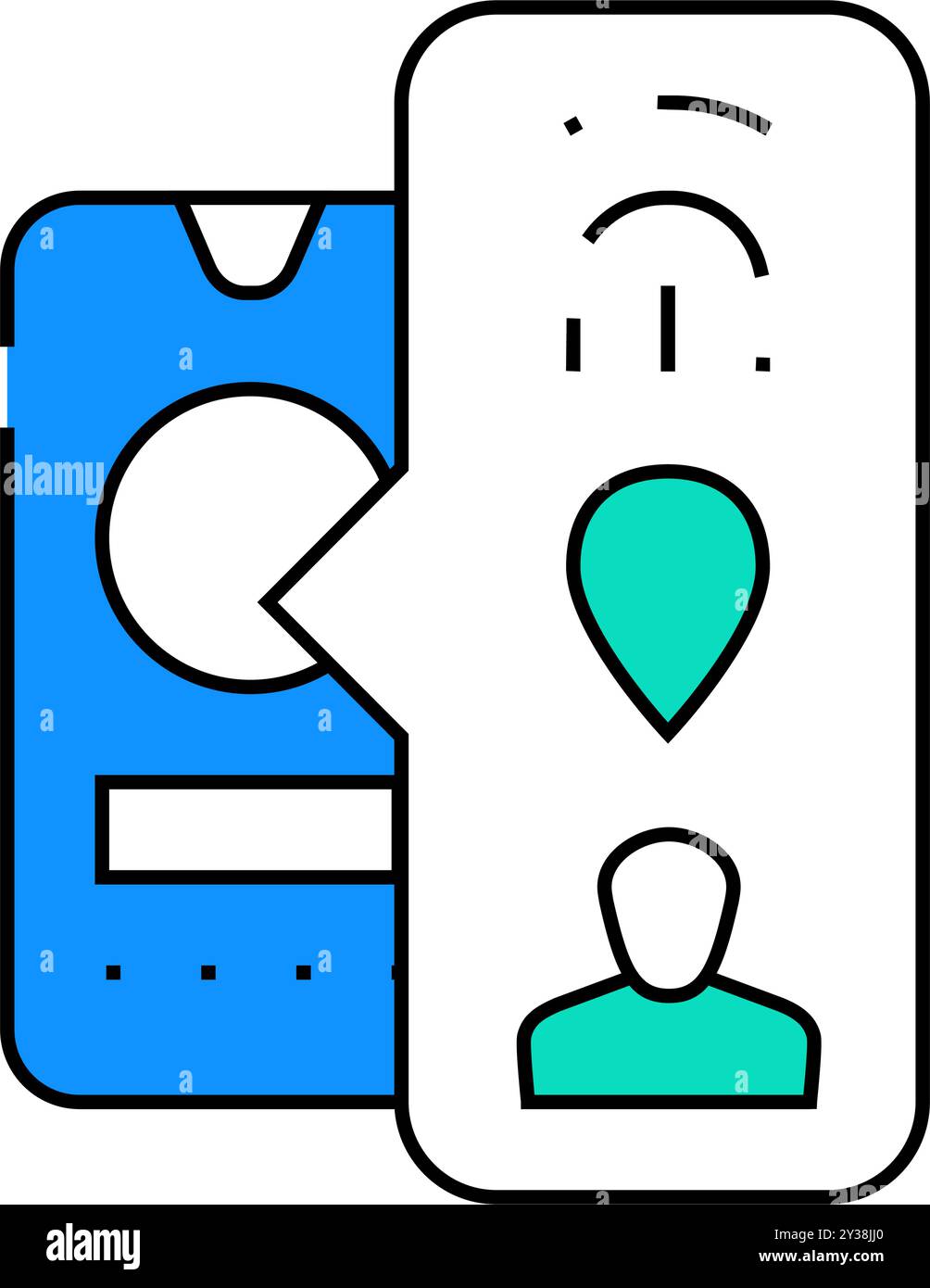 biometric data icon color illustration Stock Vector Image & Art - Alamy