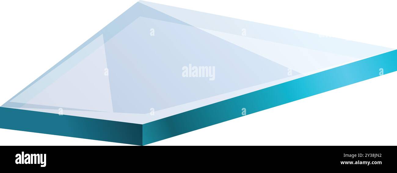 Triangular prism refracting a light beam creating a rainbow effect ...
