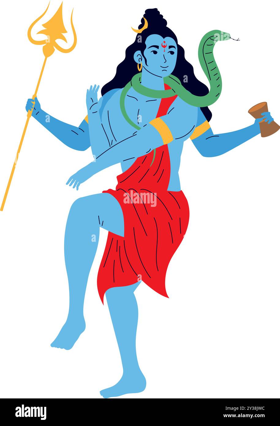 hindu god shiva with snake Stock Vector Image & Art - Alamy