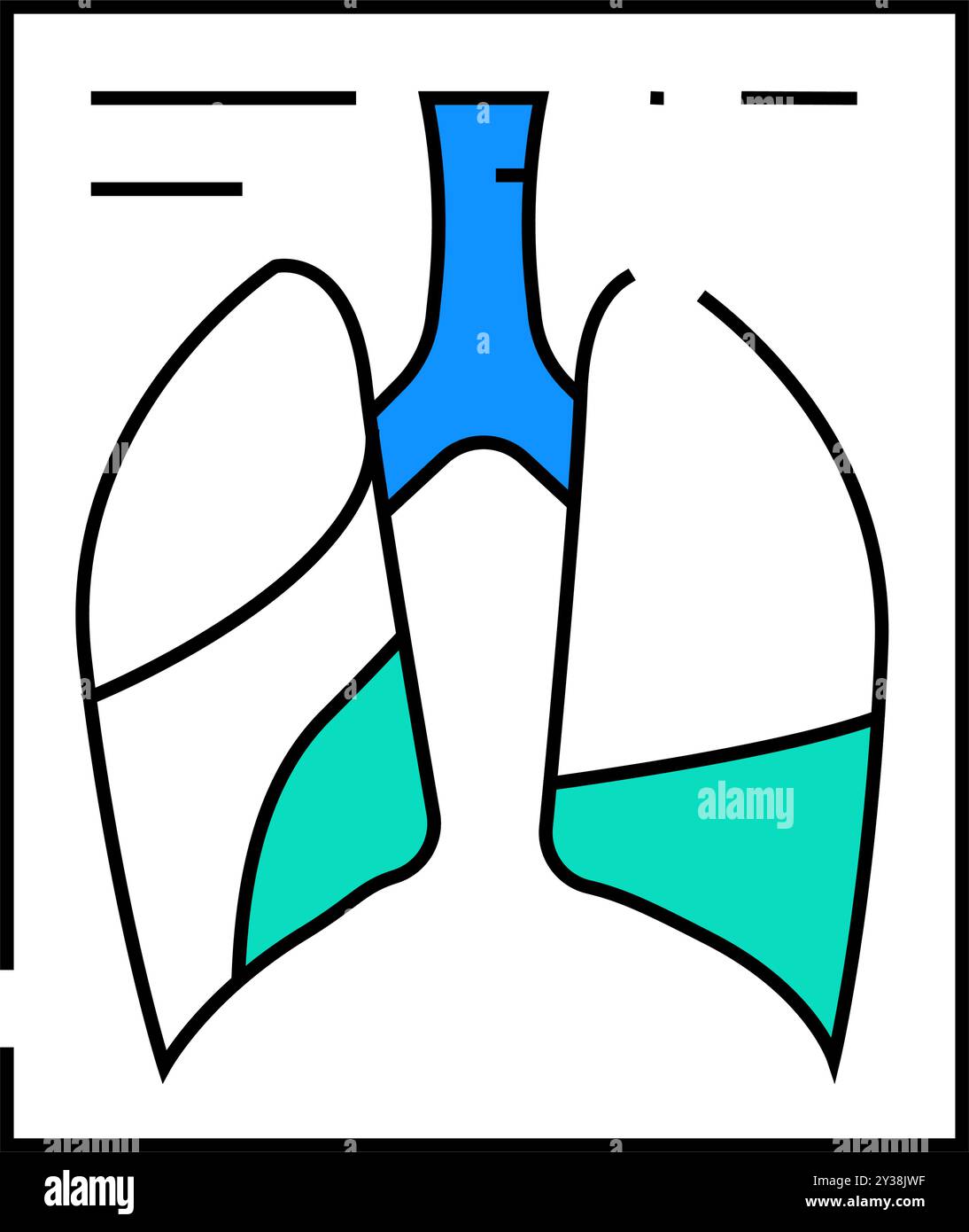 complications or pneumonia icon color illustration Stock Vector Image ...
