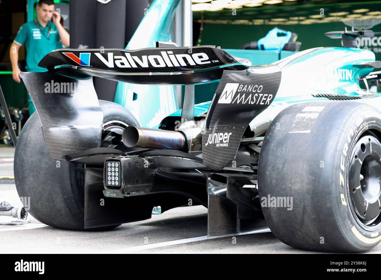 Baku, Azerbaijan - 13/09/2024, Aston Martin F1 Team AMR23, mechanical ...