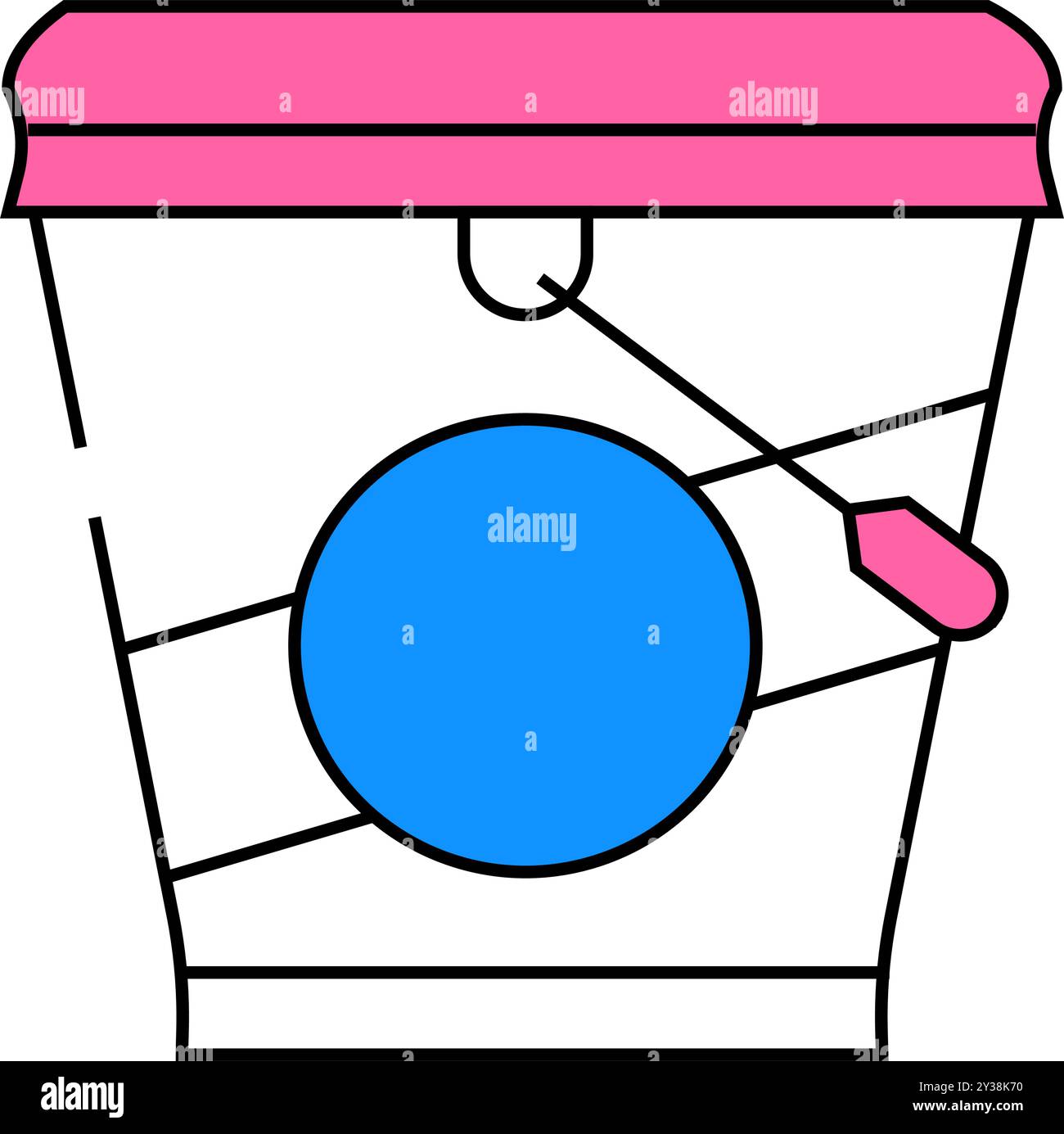 ice cream bucket icon color illustration Stock Vector Image & Art - Alamy
