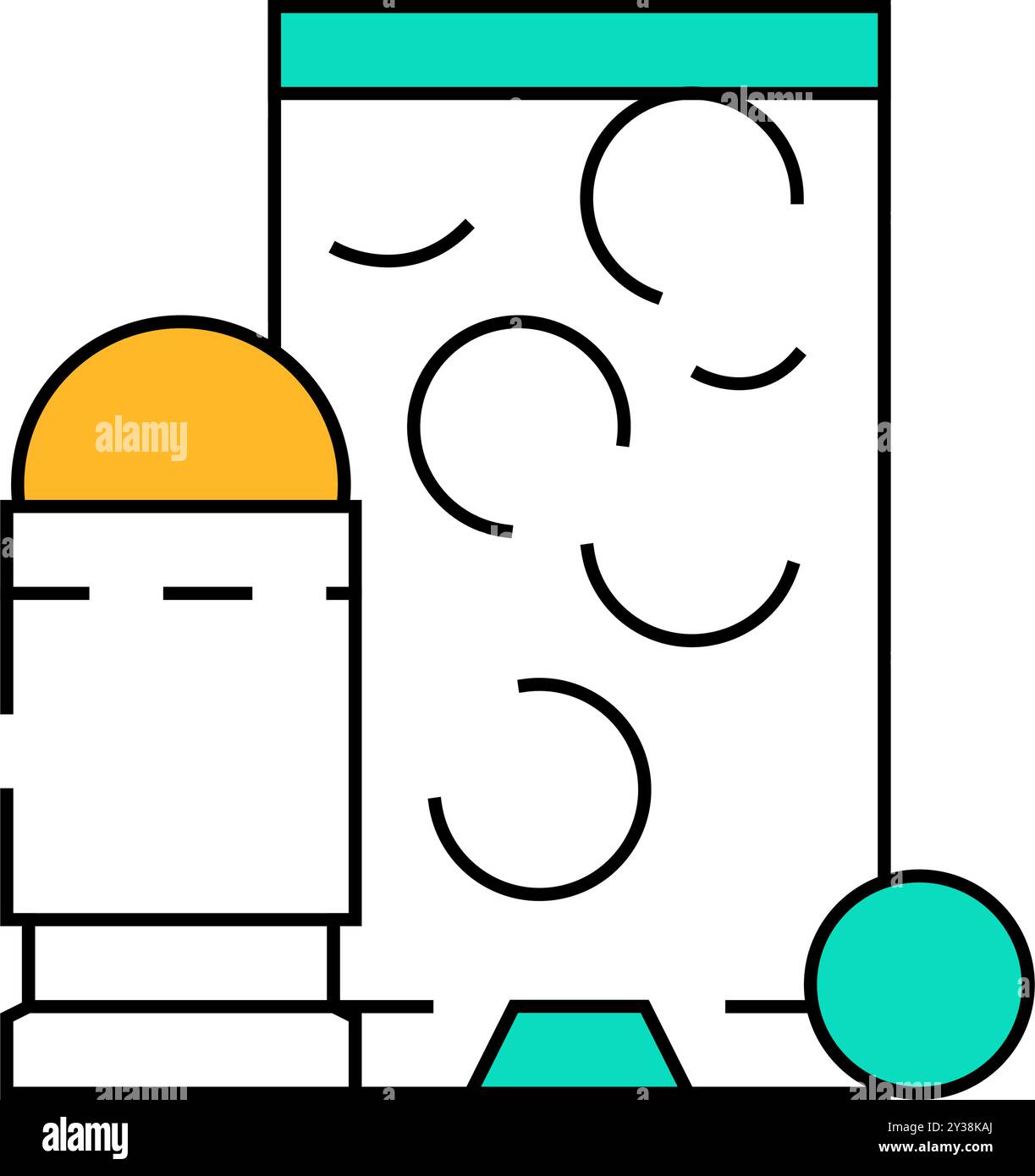 rubber bullets protest meeting icon color illustration Stock Vector ...