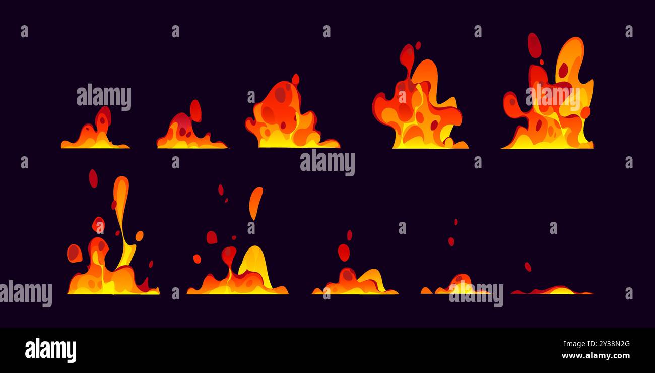 Stages of a volcanic eruption Stock Vector Images - Alamy