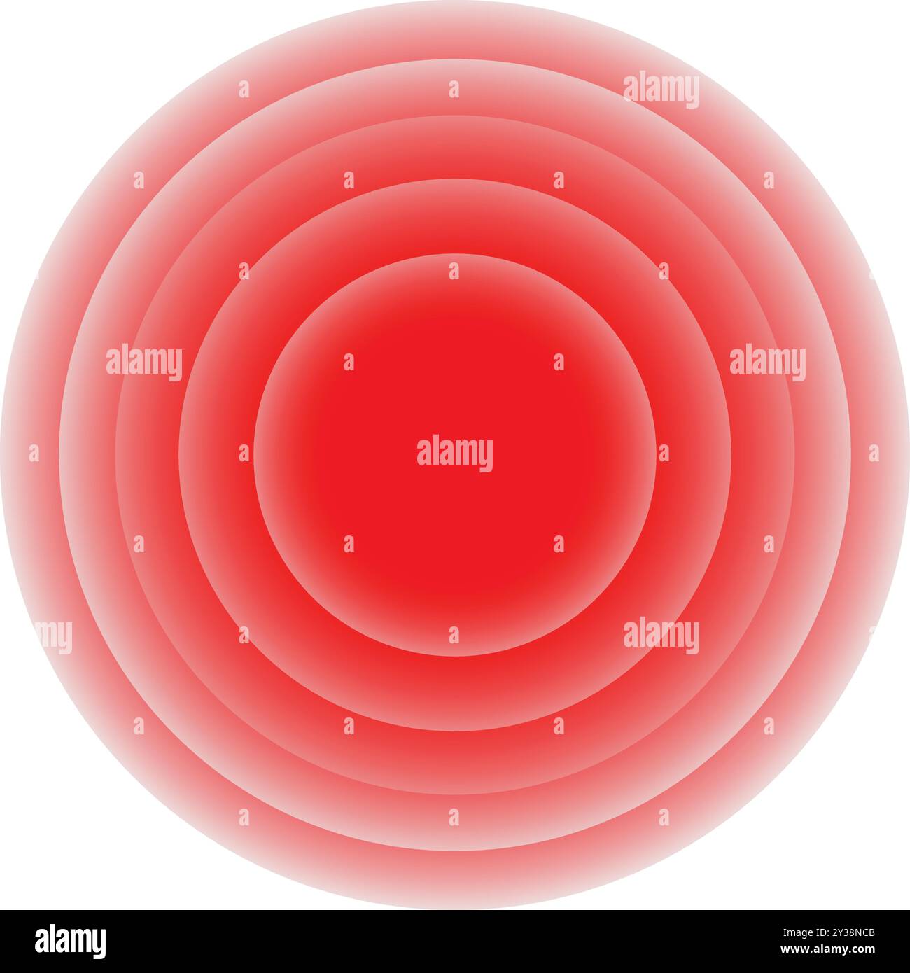 Abstract illustration with red concentric circles creating target like ...