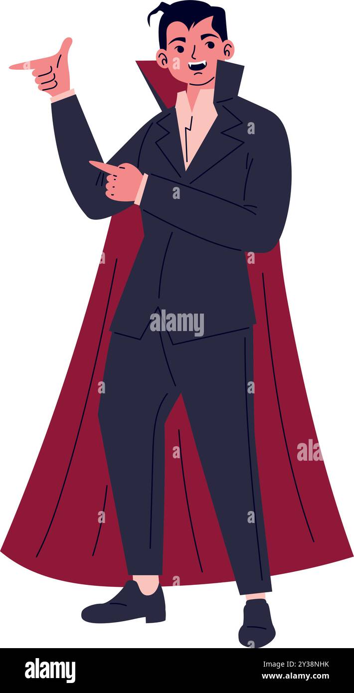 disguise person with dracula costume Stock Vector Image & Art - Alamy