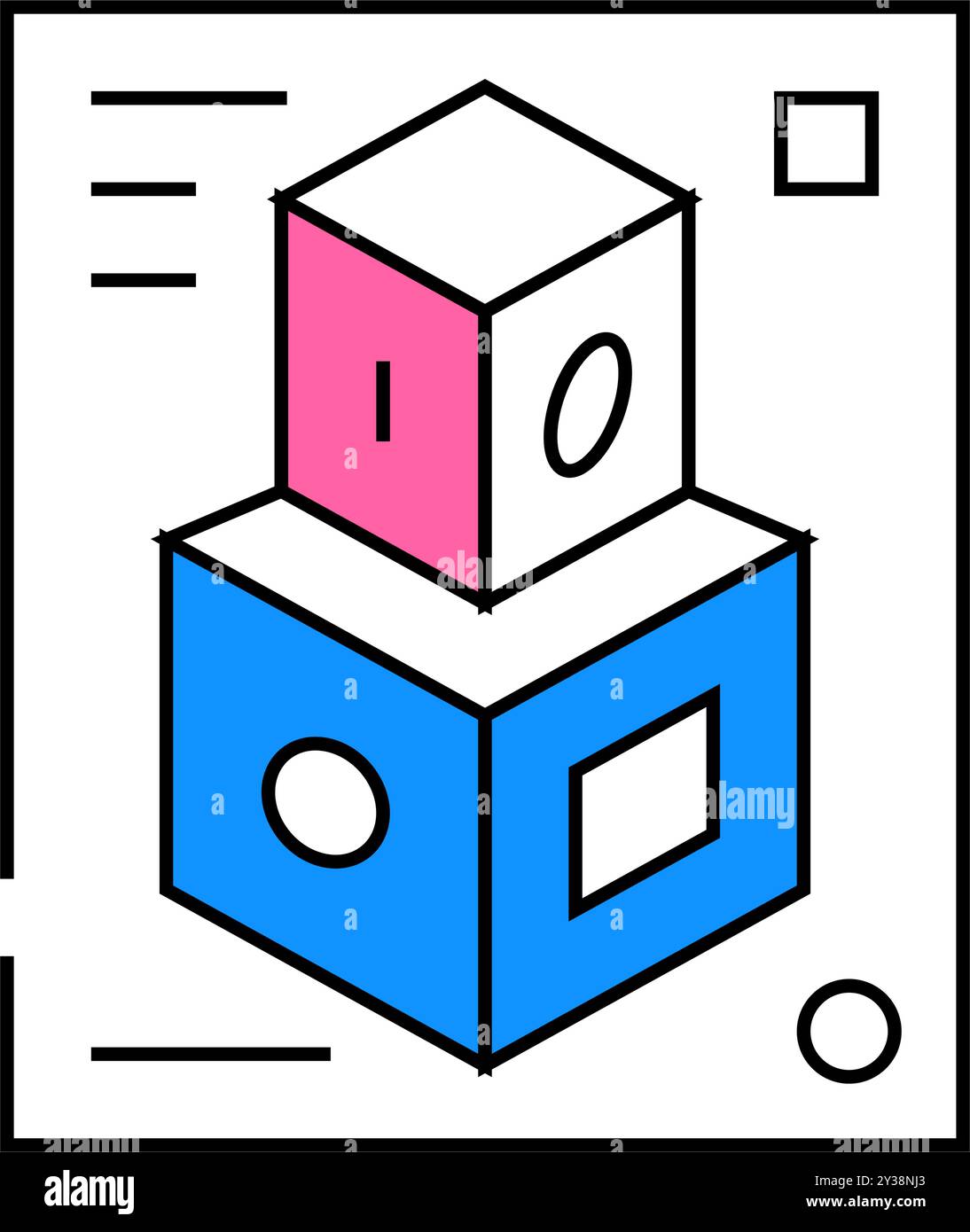 3d shapes icon color illustration Stock Vector Image & Art - Alamy