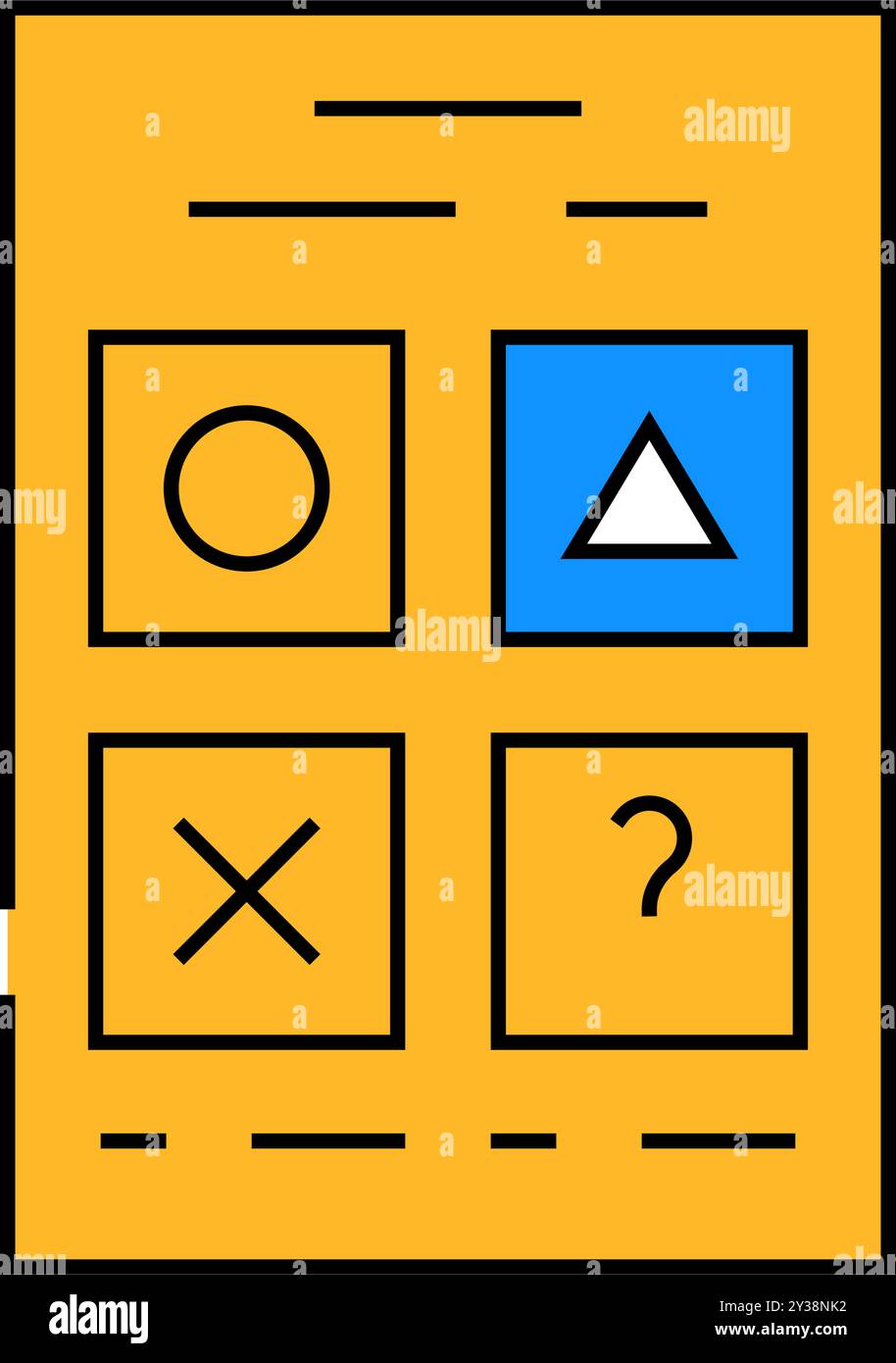 testing for self study icon color illustration Stock Vector Image & Art ...