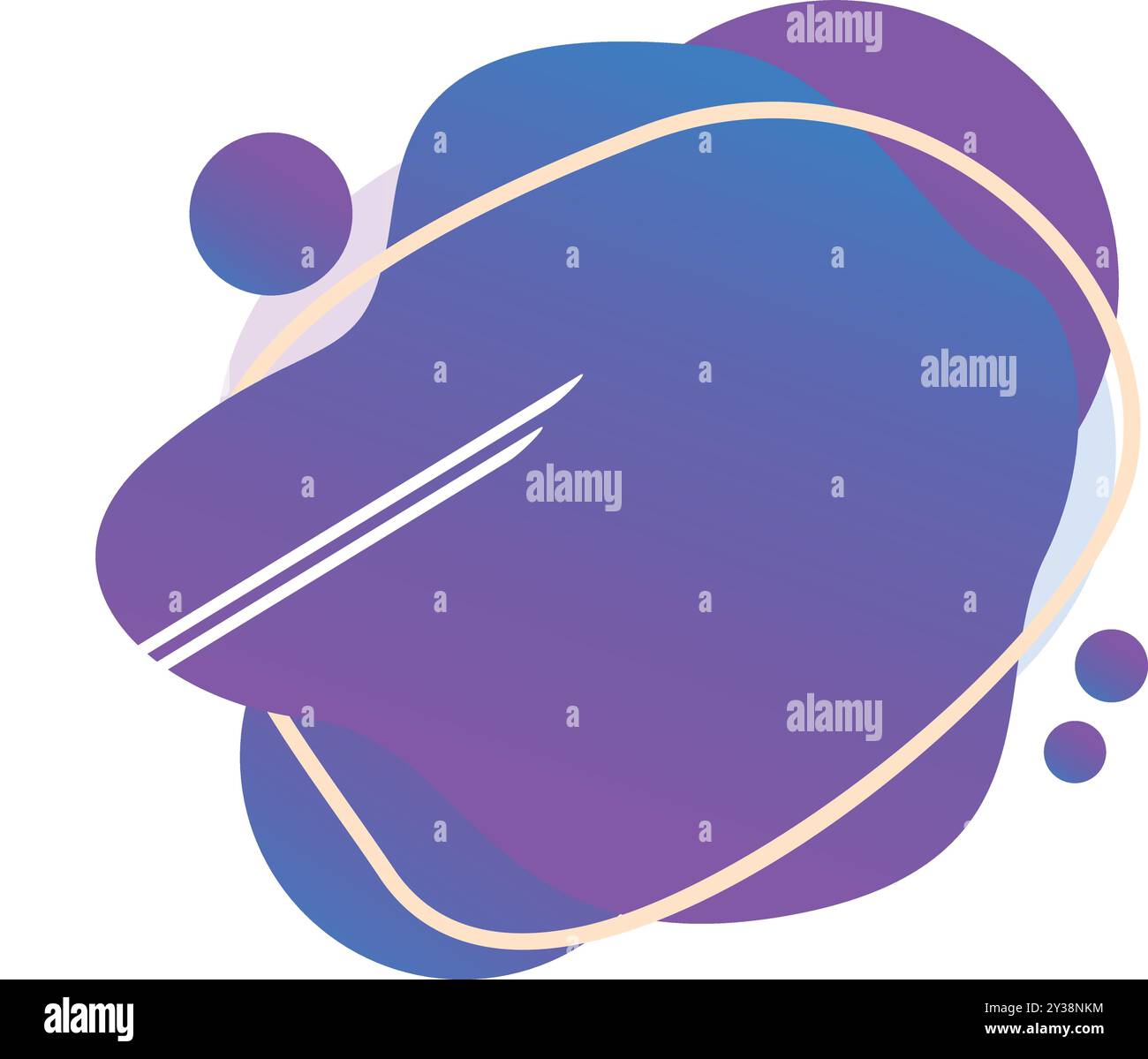 Modern abstract graphic element with fluid gradient shapes forming a ...