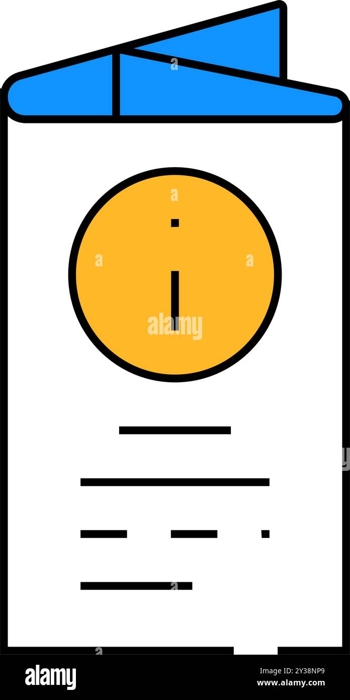 information booklet icon color illustration Stock Vector Image & Art ...