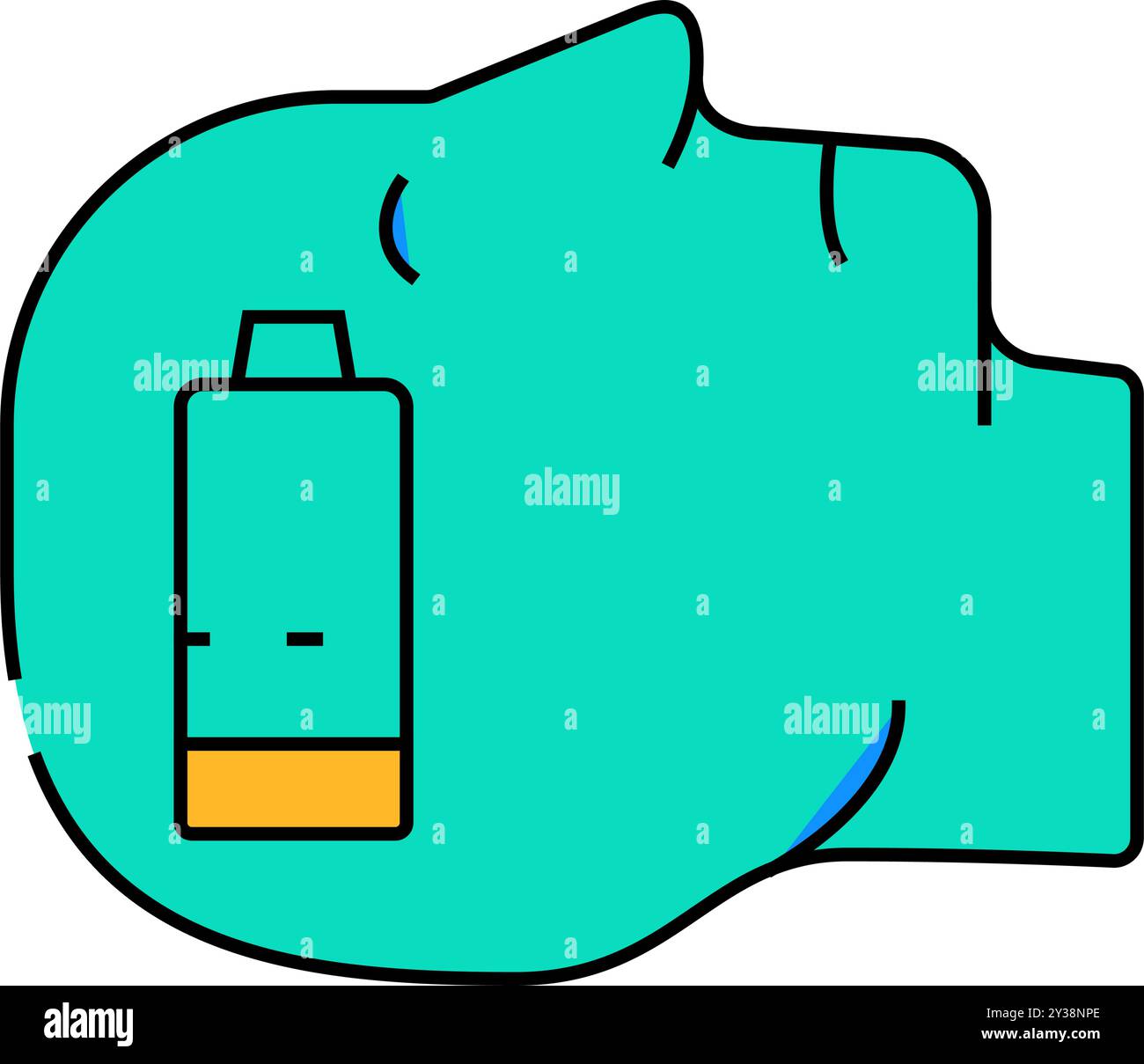 lack of strength and energy icon color illustration Stock Vector Image ...