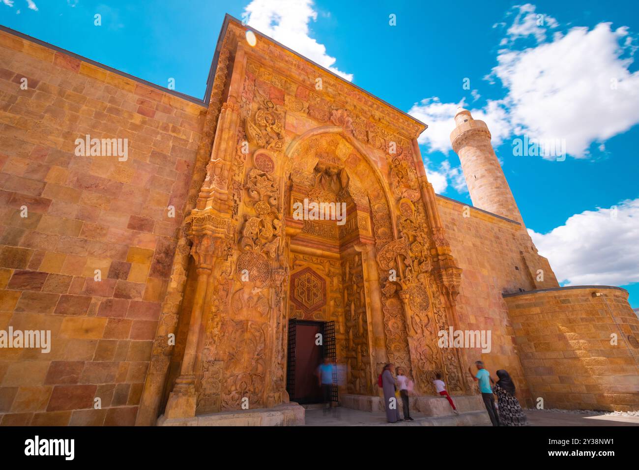 Great Mosque of Divrigi aka Divrigi Ulu Camii and visitors or tourists ...
