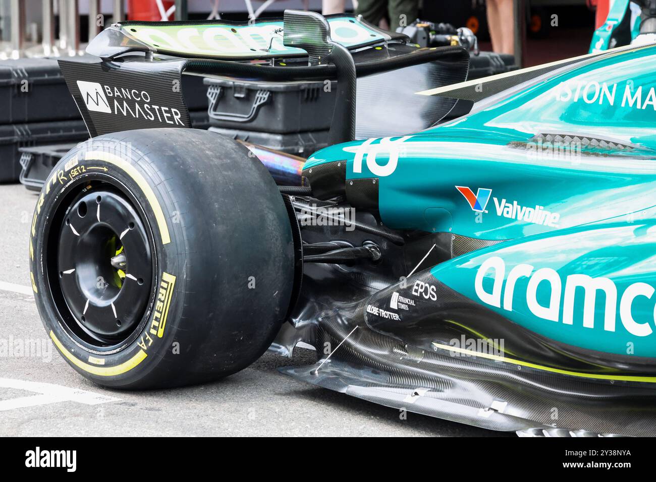 Baku, Azerbaijan - 13/09/2024, Aston Martin F1 Team AMR23, mechanical ...
