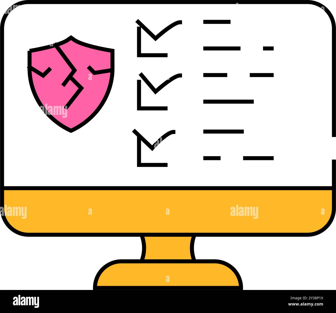 broken defense system icon color illustration Stock Vector Image & Art ...