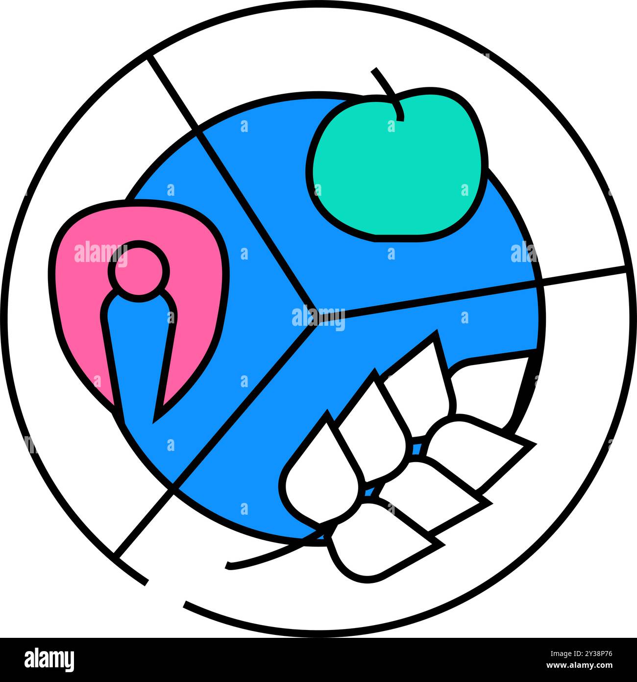 separate food icon color illustration Stock Vector Image & Art - Alamy