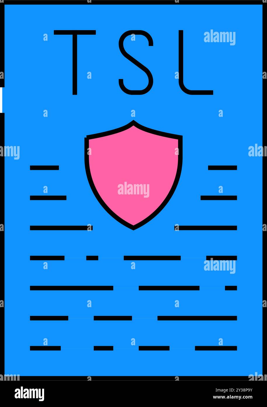 tsl protocol icon color illustration Stock Vector Image & Art - Alamy
