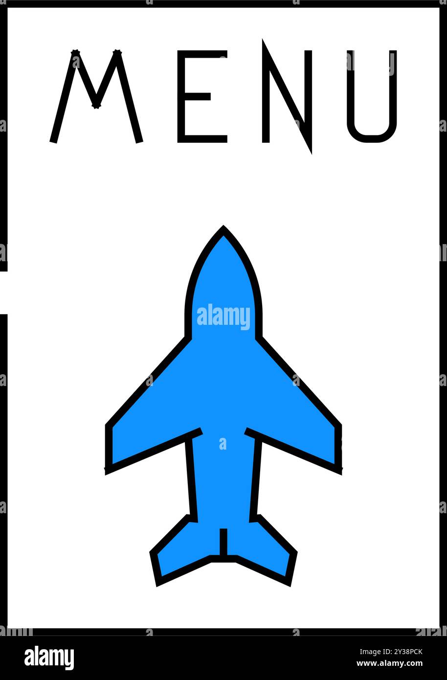 menu airline food icon color illustration Stock Vector Image & Art - Alamy