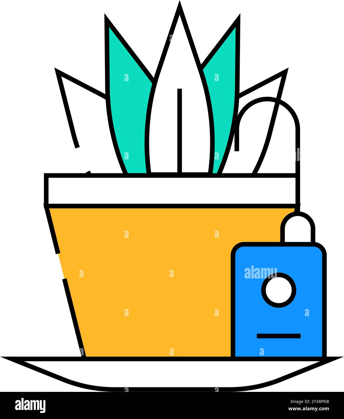 plant watering sensor icon color illustration Stock Vector Image & Art ...