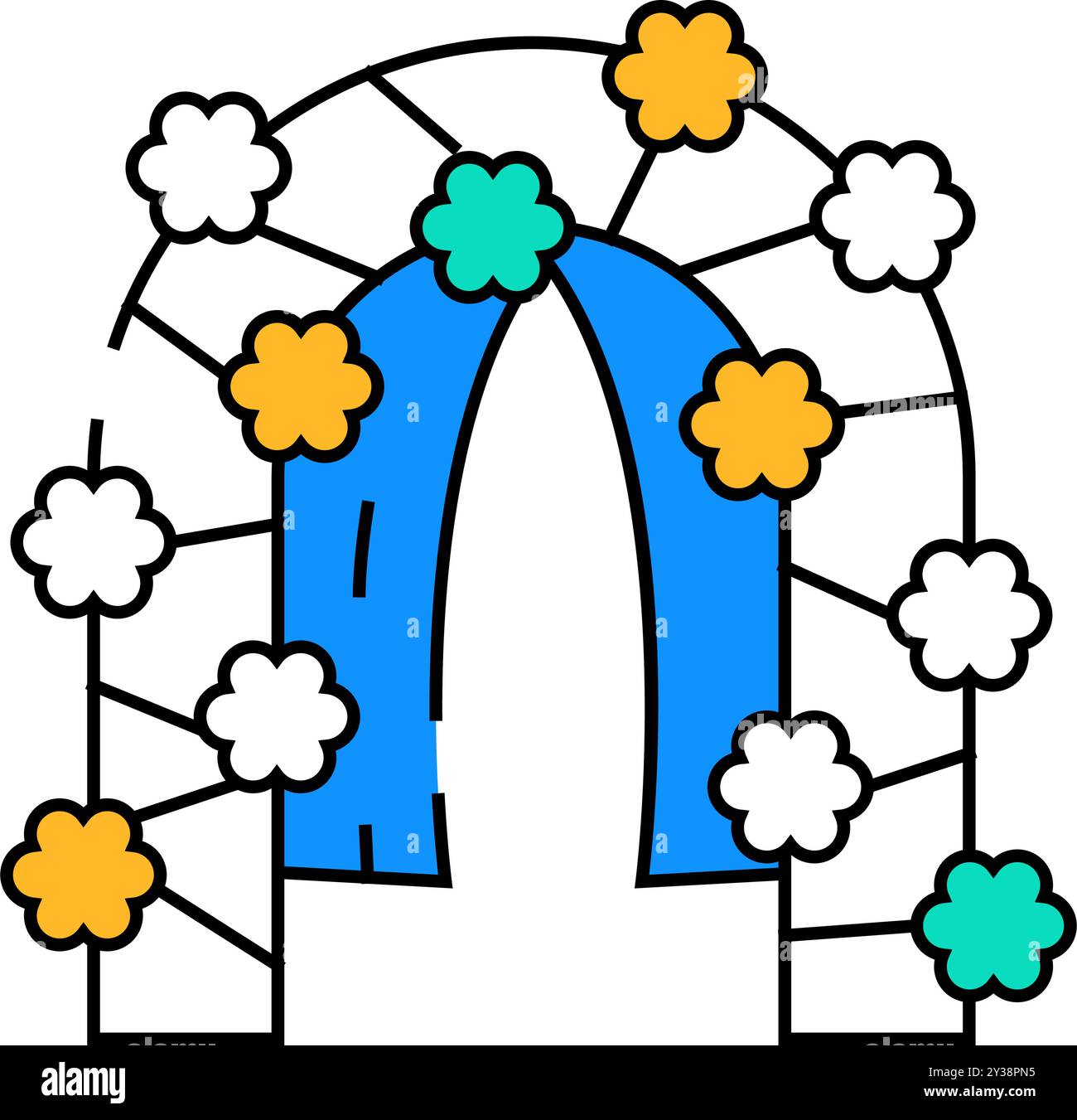 flower arch flat icon color illustration Stock Vector Image & Art - Alamy