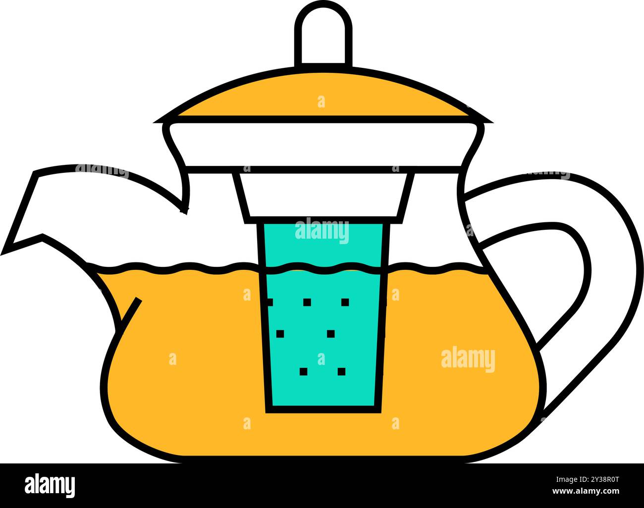 teapot for boiling tea icon color illustration Stock Vector Image & Art ...