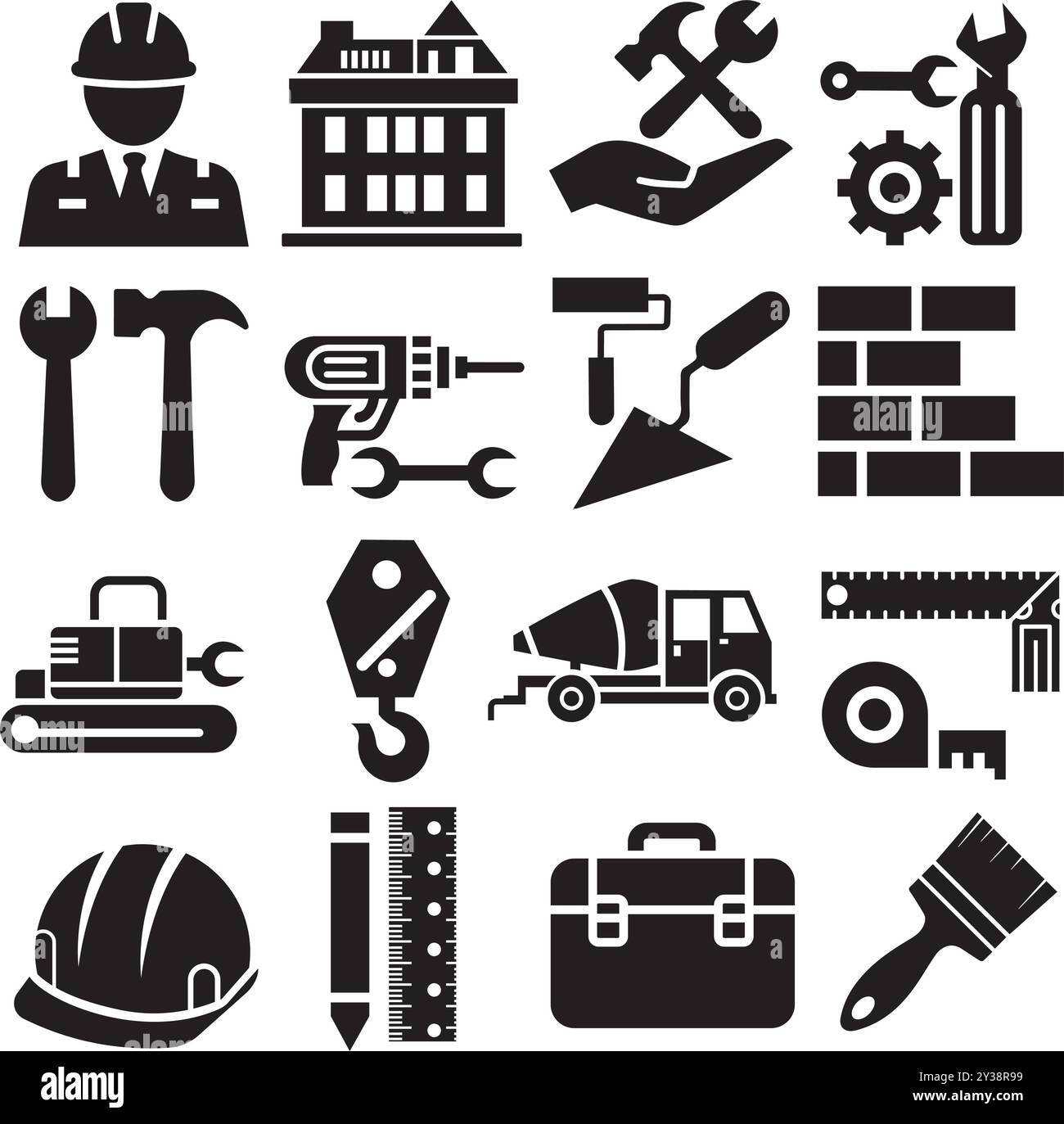 Construction Icons Set Stock Vector Image And Art Alamy