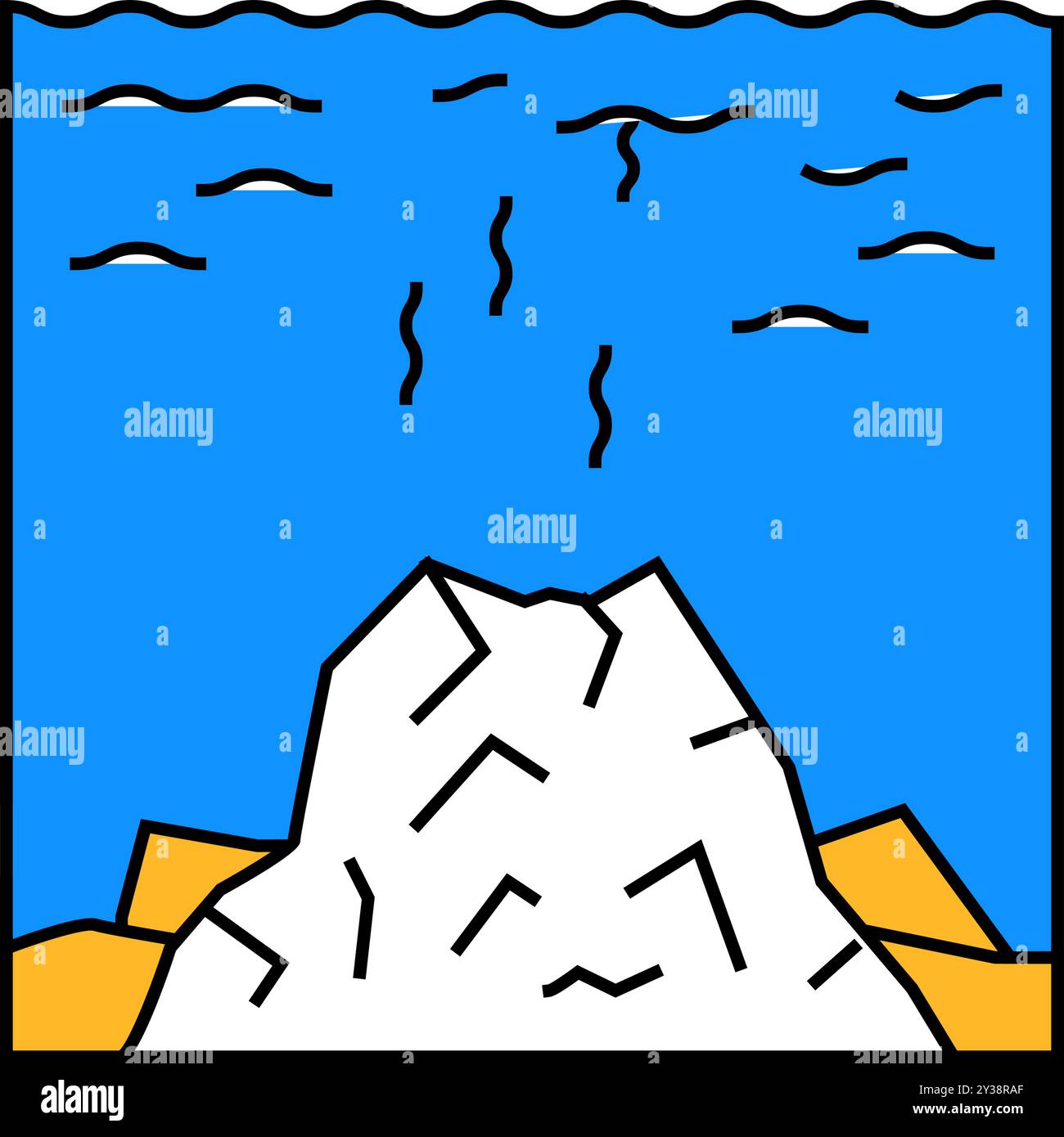 Mountain under water Cut Out Stock Images & Pictures - Alamy