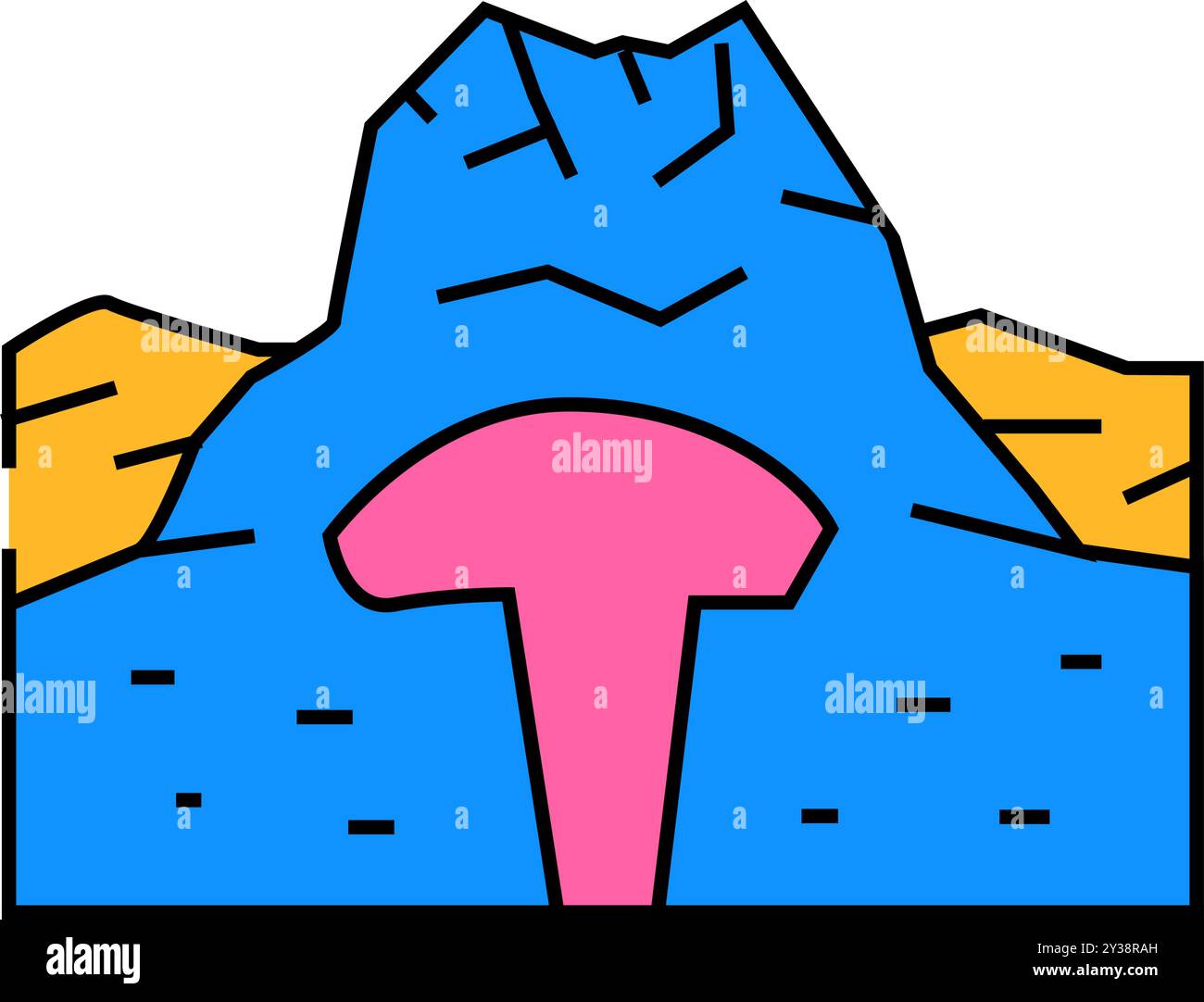 lava dome icon color illustration Stock Vector Image & Art - Alamy